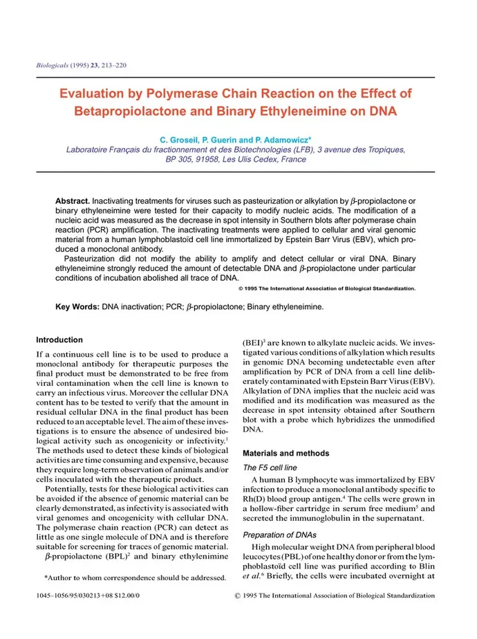 Evaluation by polymerase chain reaction on the effect of beta ...