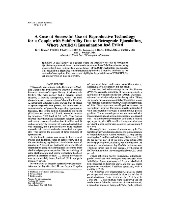 A case of successful use of reproductive technology for a couple with ...